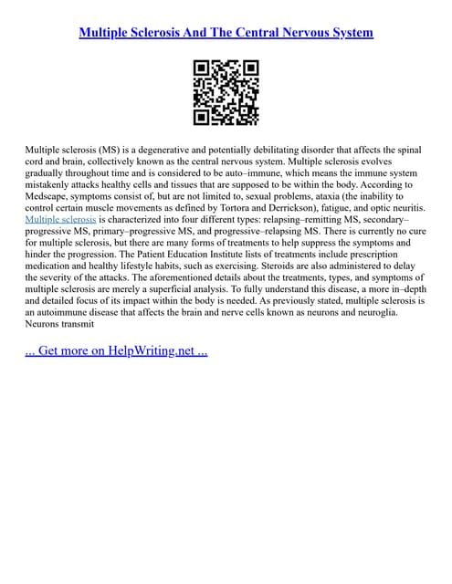 ICD-10 Codes for Multiple sclerosis (MS) | PDF