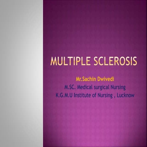 Multiple sclerosis | PPTX
