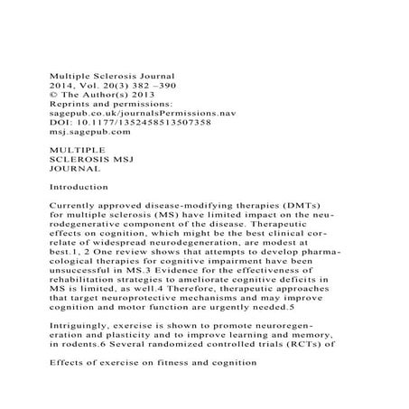 Multiple Sclerosis Journal2014, Vol. 20(3) 382 –390© The A.docx