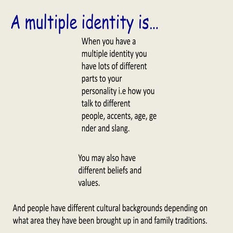 Multiple,shared identity | PPTX