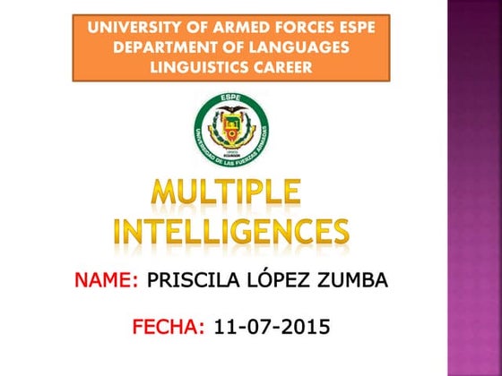 Multiple intelligences | PPT