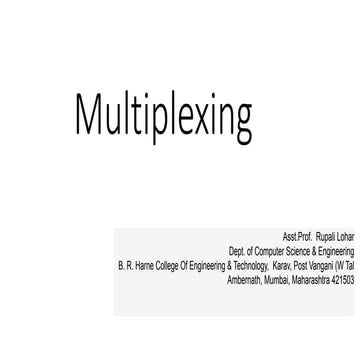 Multiplexing | PPT