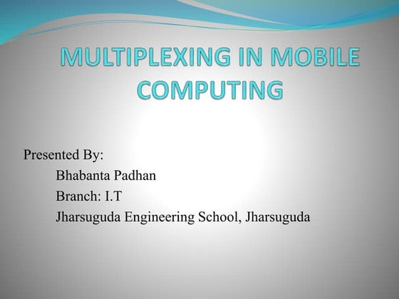 Architecture Of Mobile Computing Ppt 4400