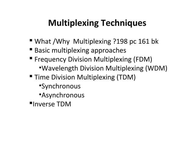 Multiplexing | PDF