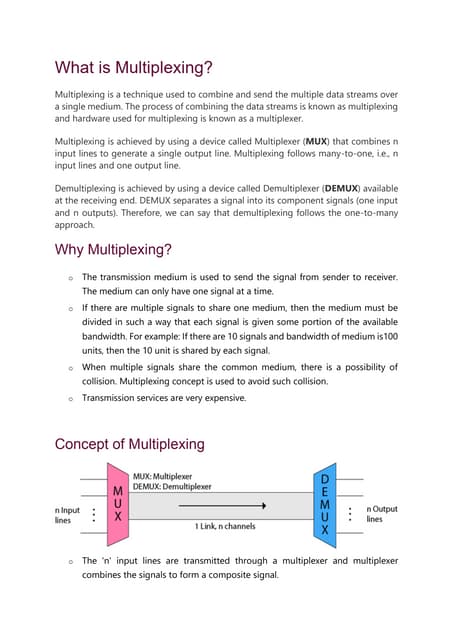 Multiplexing | PDF