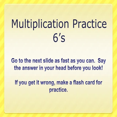 Multiplication 6s | PPT