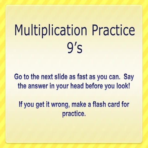 Multiplication 9s | PPT