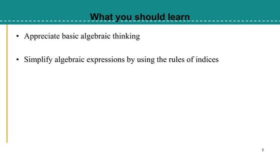 Laws of indices | PPT