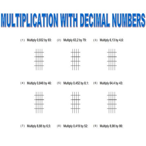 Multiplication and division with decimals | PPT