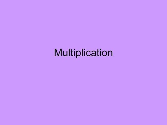 Multiplication arrays ppt | PPT