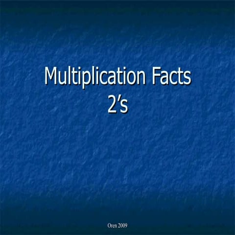 Multiplication Facts.2s