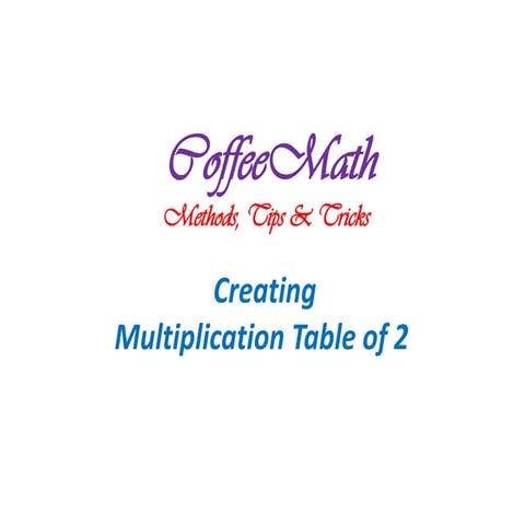 Multiplication of 2 method | PPSX