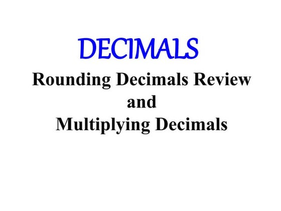 Decimals Add and Subtract | PPT