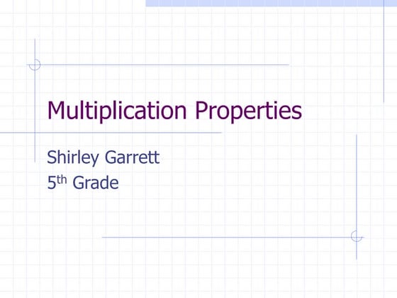 Multiplication_Properties for grade IV students | PPTX