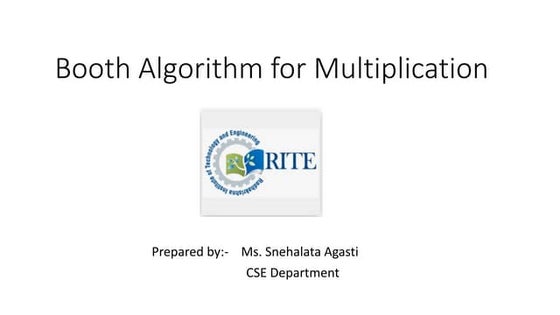 Booth's Algorithm Fully Explained With Flow Chart PDF | PPT Booth's Algorithm Fully Explained With Flow Chart PDF | PPT
