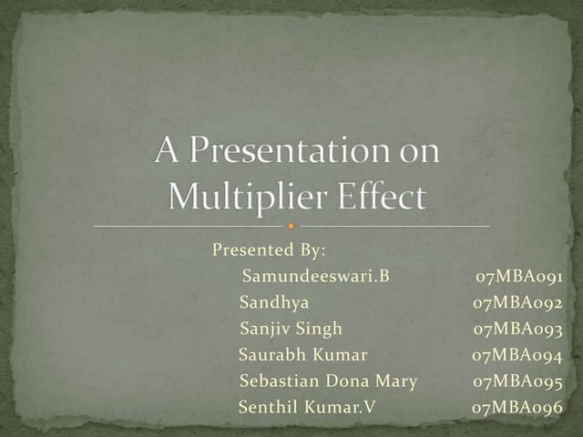 Circular flow of Income -Two sector model | PPTX