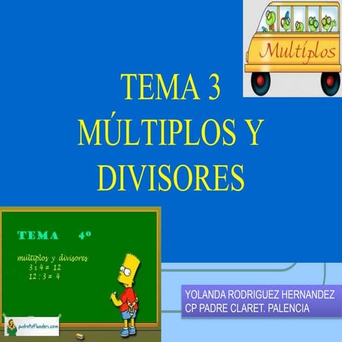 MÚLTIPLOS Y DIVISORES DE 5º | PPTX