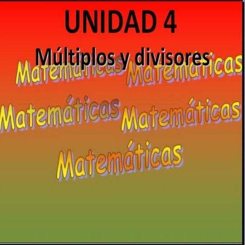 Multiplos y divisores | PPT