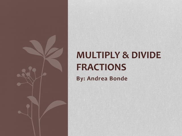 Multiply and divide integers | PPT