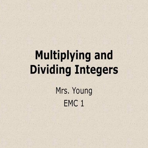 multiplying-and-dividing-integers 202.ppt | Homework and Study | Education