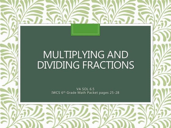 Adding and subtracting fractions | PPT