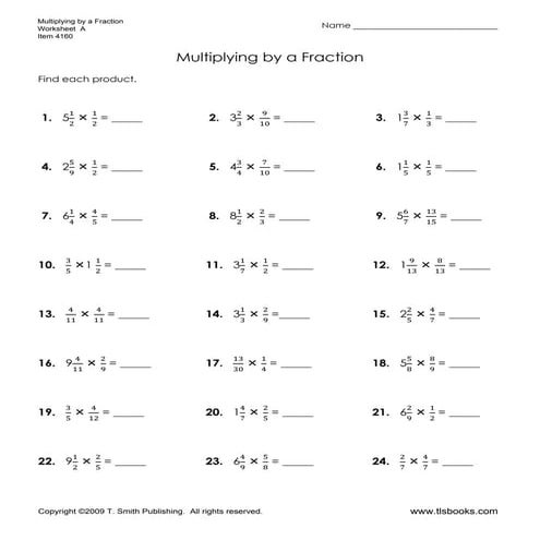 Multiplyingbyafraction | PDF | Education