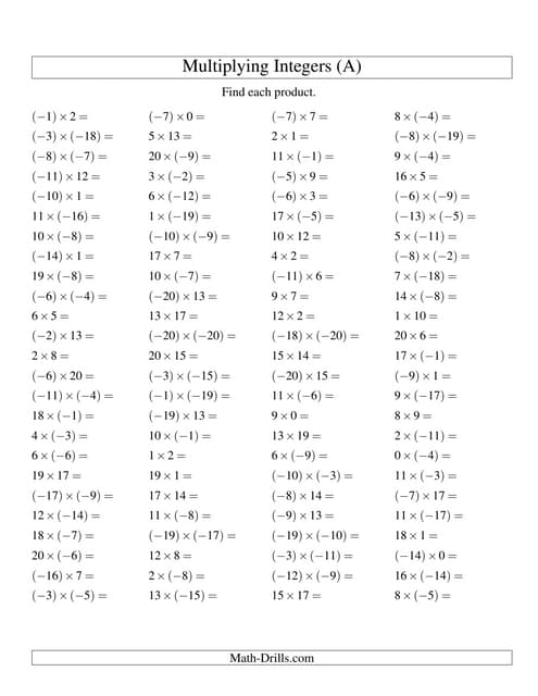 Lesson 9 8 integer equations | PDF