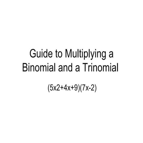 Multiplying polynomial | PPT