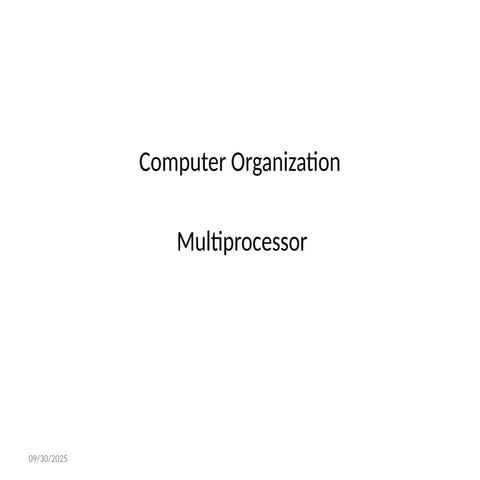 Multiprocessor Architecture (Advanced computer architecture) | PPTX