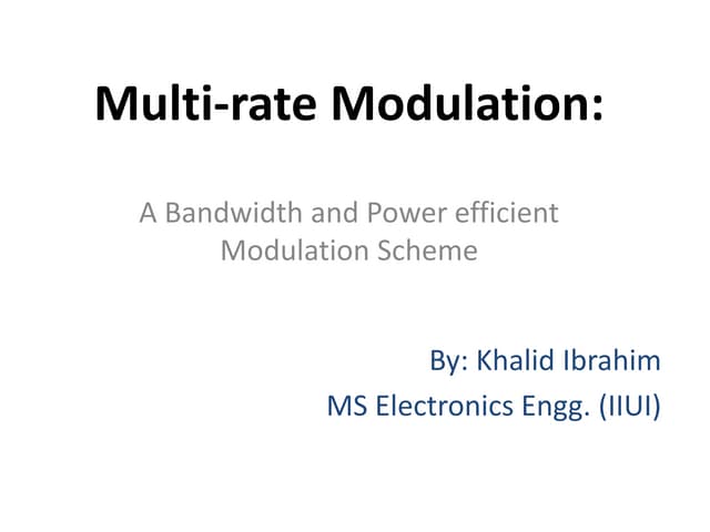 Multirate digital signal processing | PPSX