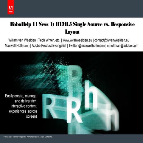 Multiscreen HTML5 and Responsive HTML55 | PPT