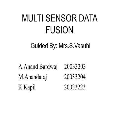 Multisensordatafusionoptimal Rules For Compressing Data At Each Local Sensor Ppt