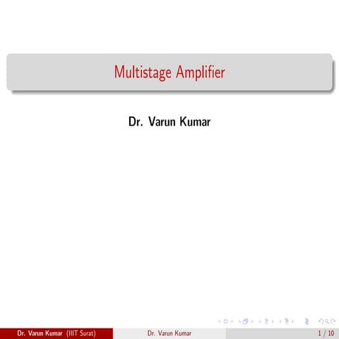 Multistage Amplifier | PDF