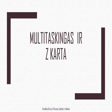 Multitaskingas | PDF