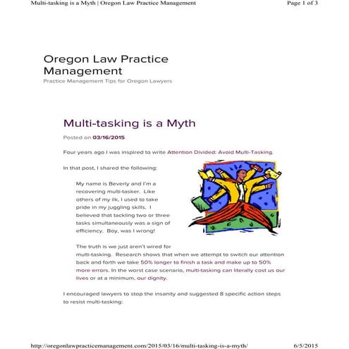 Multi tasking is a myth | PDF