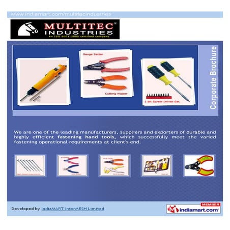 Multitec Industries Limited, Gurgaon, Fastening hand tools | PDF