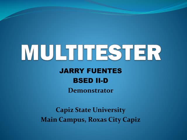 Electrical measuring instruments | PPTX