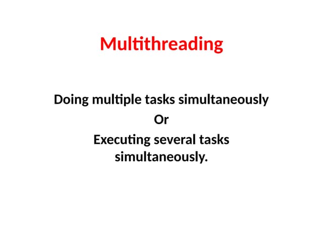 Java Multithreading How To Create Threads Ppt 8511