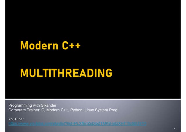 Multithreadinginc Stdthread Race Condition Ppt