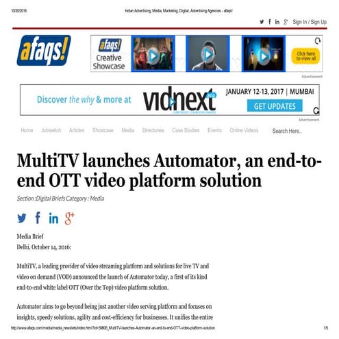 Multitv tech solution p ltd