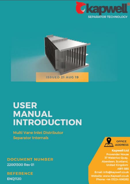 Swirl type mist eliminator Manual | PDF