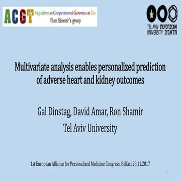 Multivariate analyasis enables personalized prediction of adverse heart ...