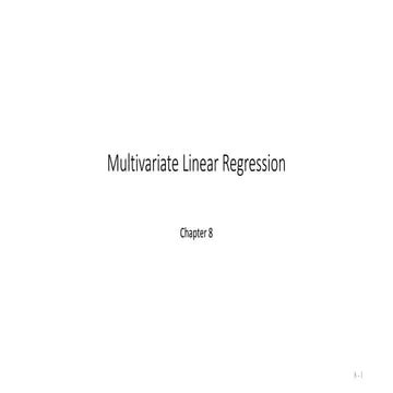 Multivariate Linear Regression.ppt