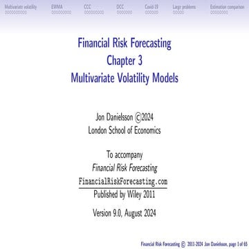 Multivariate volatility model, why choosing a multivariate one | PPT
