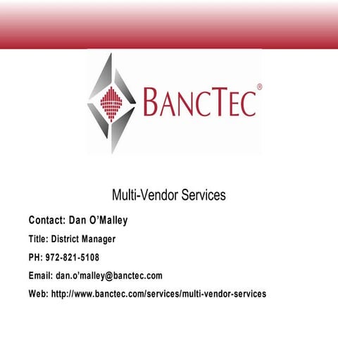 Multi vendor service o malley | PPT