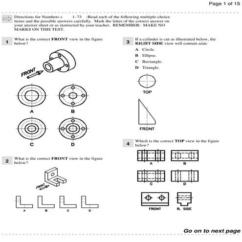 Multiview drawingtest | PDF