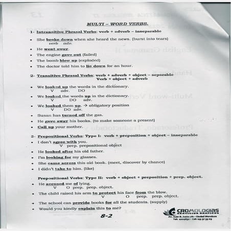 Multi Word Verbs | PDF