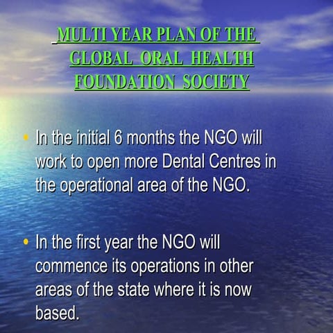Multi year plan of the ngo | PPT