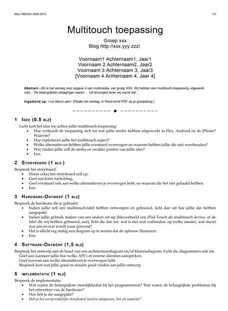 Multimedia: verslag 3 | DOCX