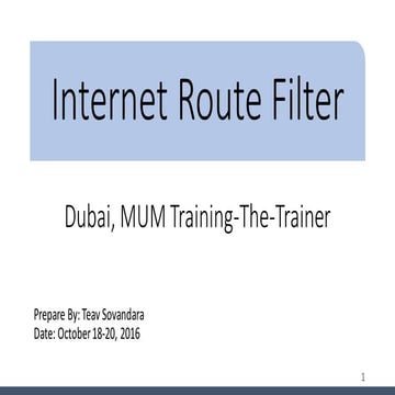 MikroTik Internet Route Filter | PDF